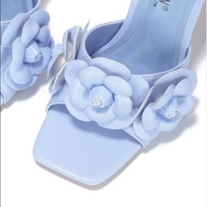 Shoes | New Blue Flower Heels | Poshmark